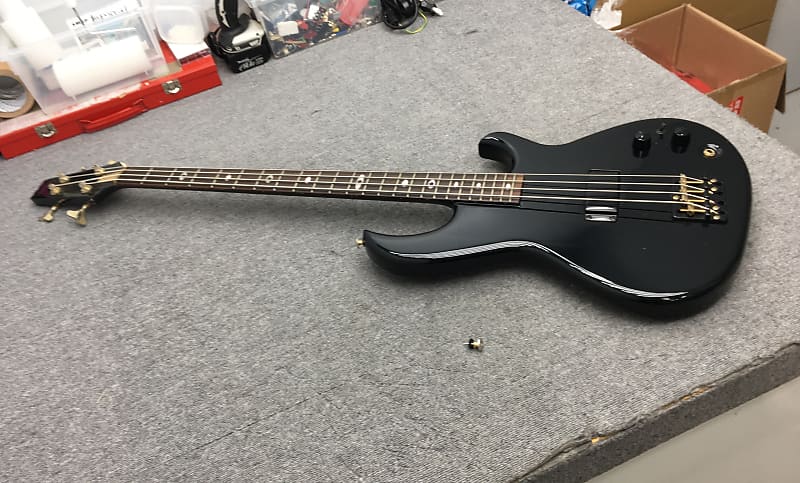Aria Pro II SB Black n Gold I 1983 Black & Gold super bass | Reverb