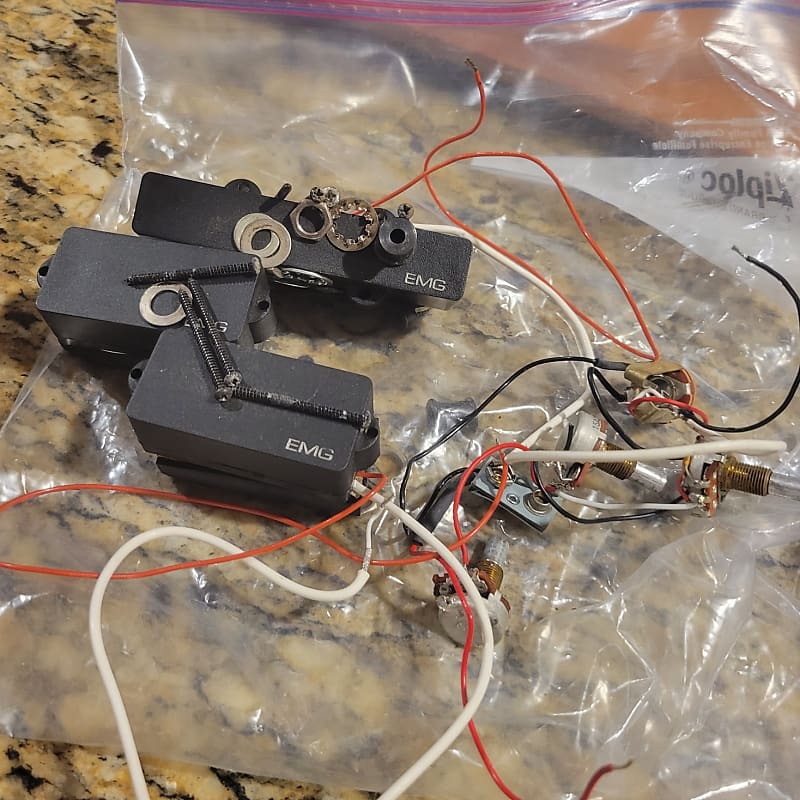 EMG Pj Bass Active Pickups 2002 Black Open To Offers | Reverb