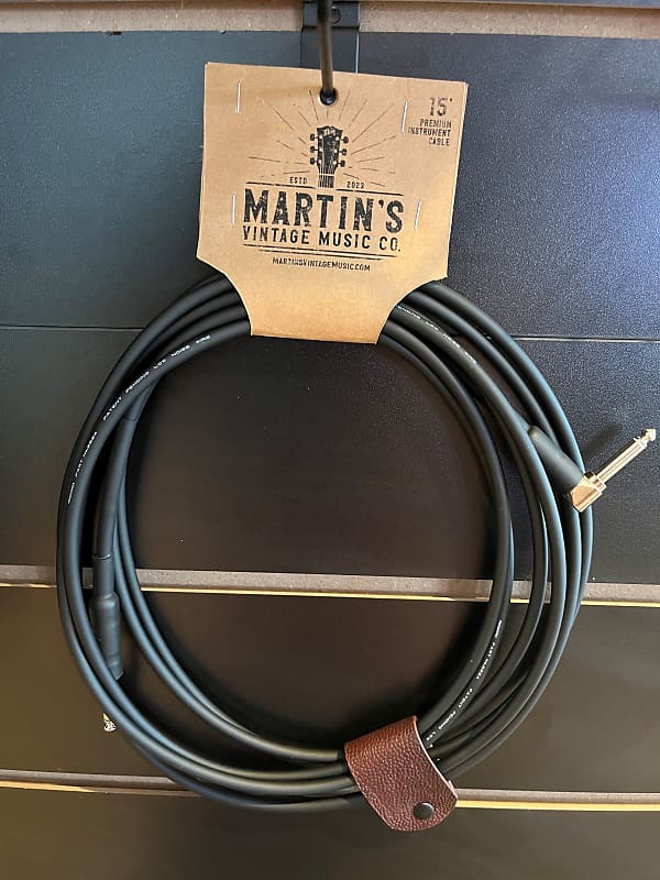 Martin's 15' Custom Straight to Right Angle Instrument Cable | Reverb