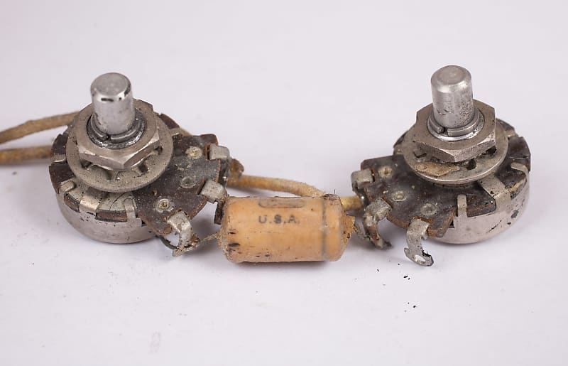 Fender Telecaster Stackpole Pots and Capacitor 1955 | Reverb