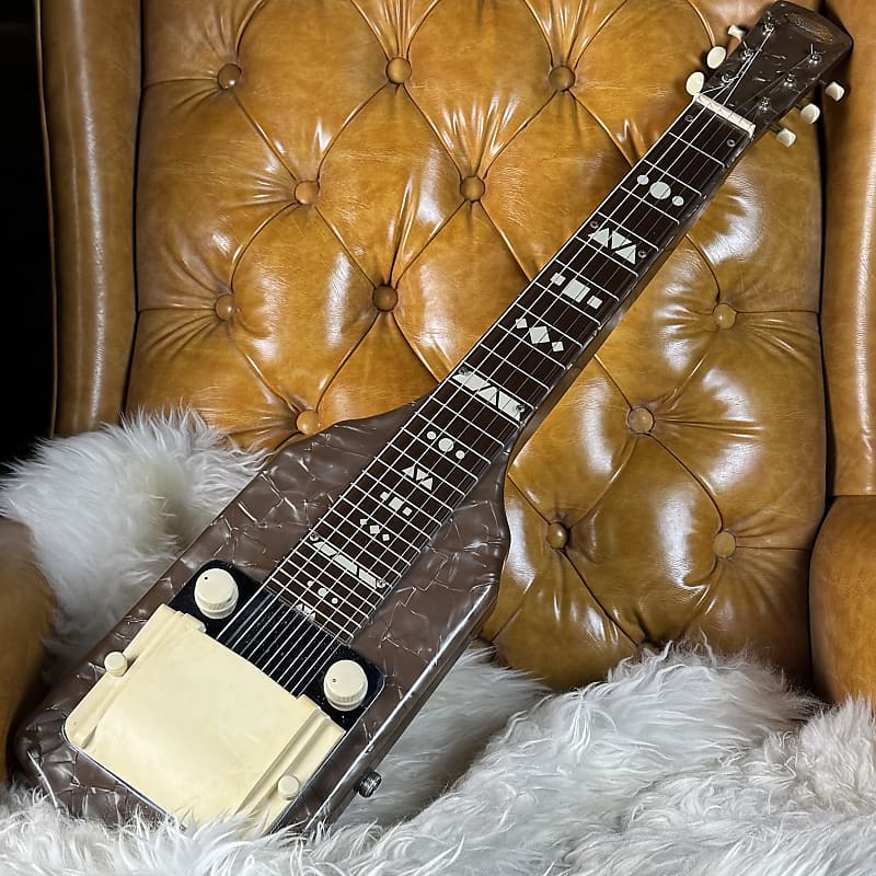 1955 Supro Supreme Vintage Valco Brown Pearl Lap Steel Guitar | Reverb
