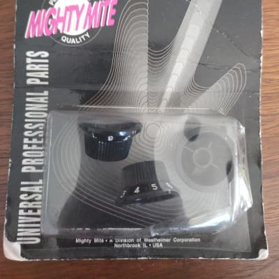 Mighty Mite Black Strat Style Knobs MM914918 2000s - Black | Reverb