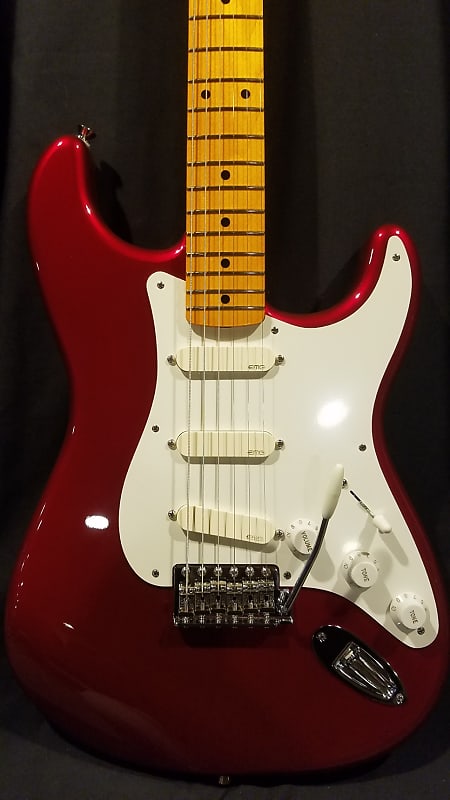Custom Fender Stratocaster Gilmour "Red Strat" Candy Apple | Reverb