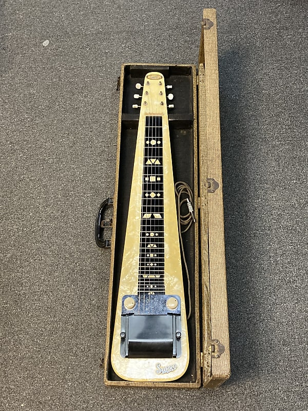 Supro Comet Lap Steel 1953 - White Pearl w/OHSC | Reverb