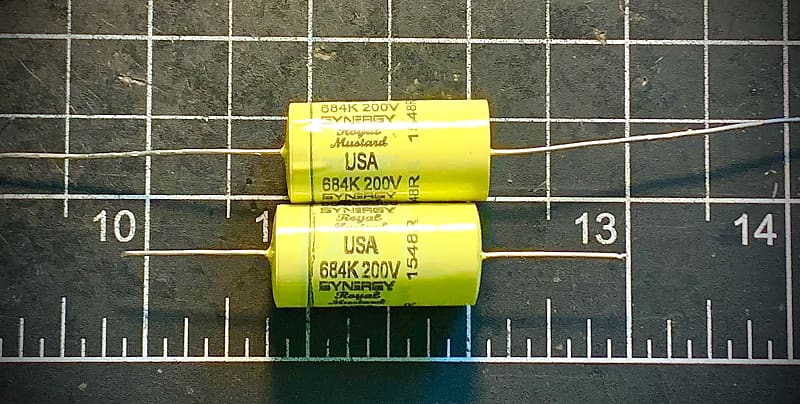 Synergy Royal Mustard capacitors .68uf - Marshall amps | Reverb