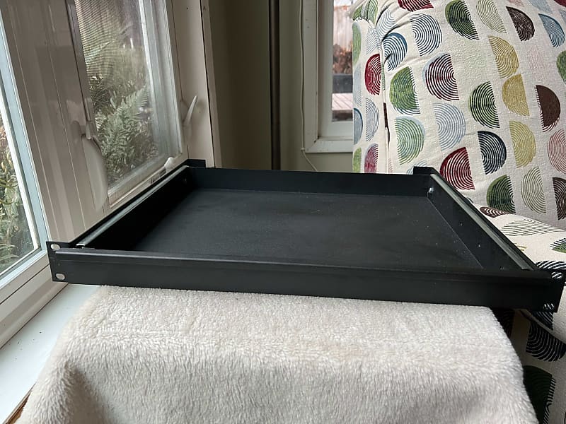 Metal sliding rack drawer, 1RU, 16" depth, unkown brand | Reverb