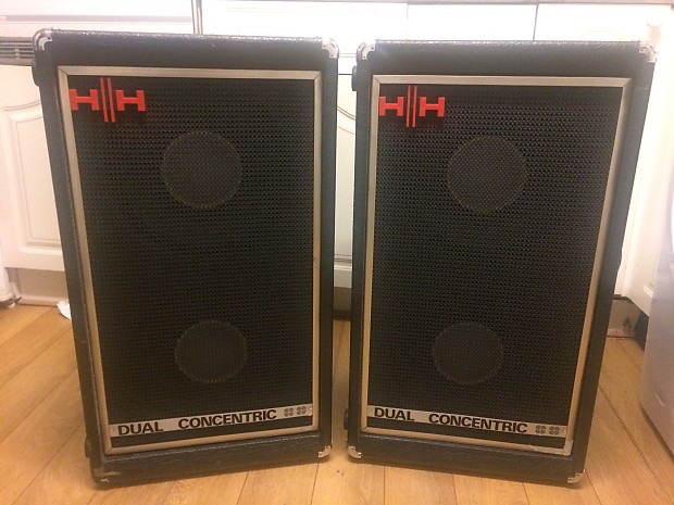 HH Electronics 212DC 100 Watt Vintage PA Speakers 1970s Black | Reverb