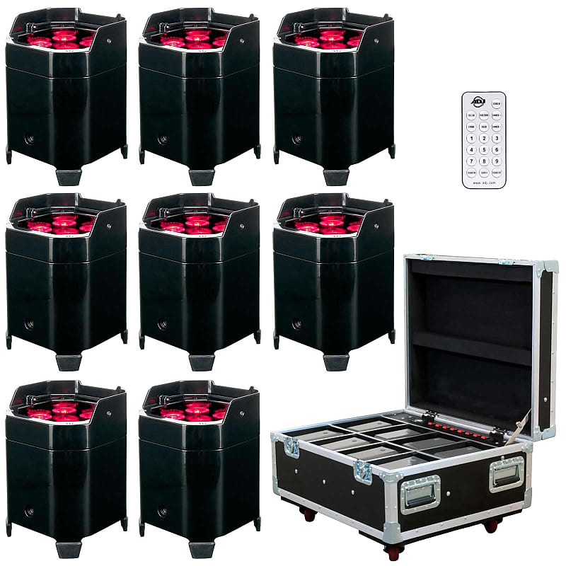 American DJ Element HEX Wireless DMX LED Pars 8 Pack w/ | Reverb
