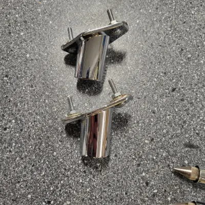 Fibes Fibes Bass Drum Legs Spurs Brackets 1970s Chrome | Reverb