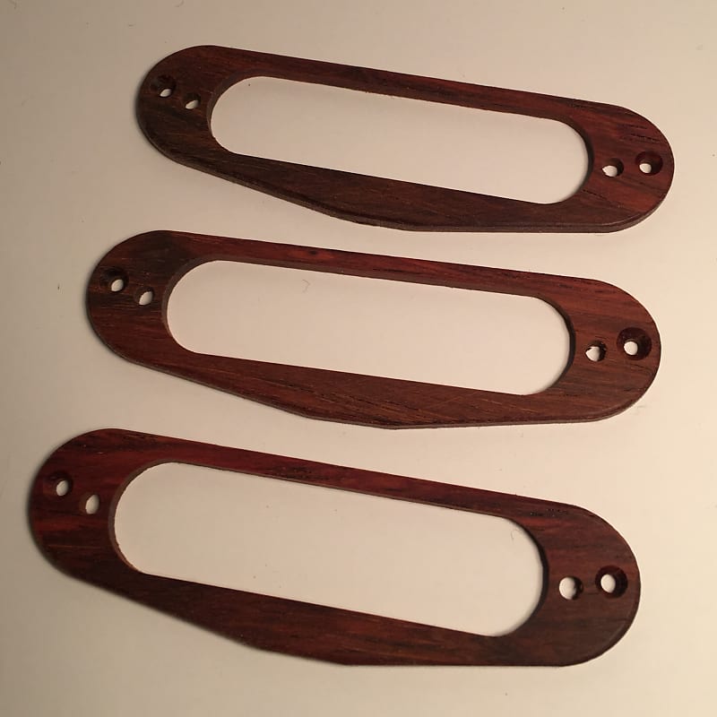 Guilford Cocobolo Set of 3 Single Coil Pickup Rings Natural | Reverb