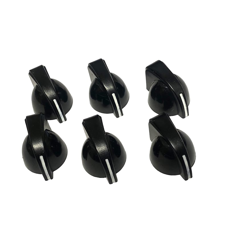 CHK-MINI-6B (6) Mini Black Chicken Head Knobs w/Indicator | Reverb