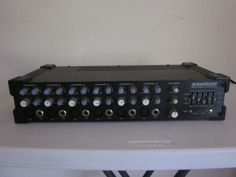 Samson S62 6 channel powered mixer keyboard mixer black | Reverb