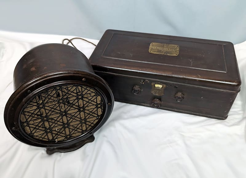 Atwater Kent Model 60C Metal Body Working with F4 Speaker | Reverb