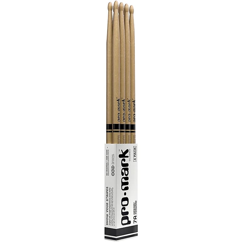 Promark Classic Forward Hickory Oval Wood Tip Drum Sticks | Reverb