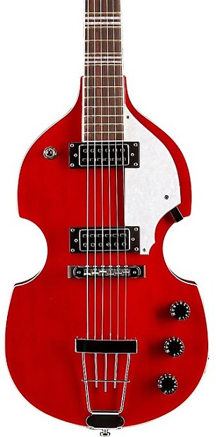 New Hofner Violin Six String Electric Guitar Red | Reverb