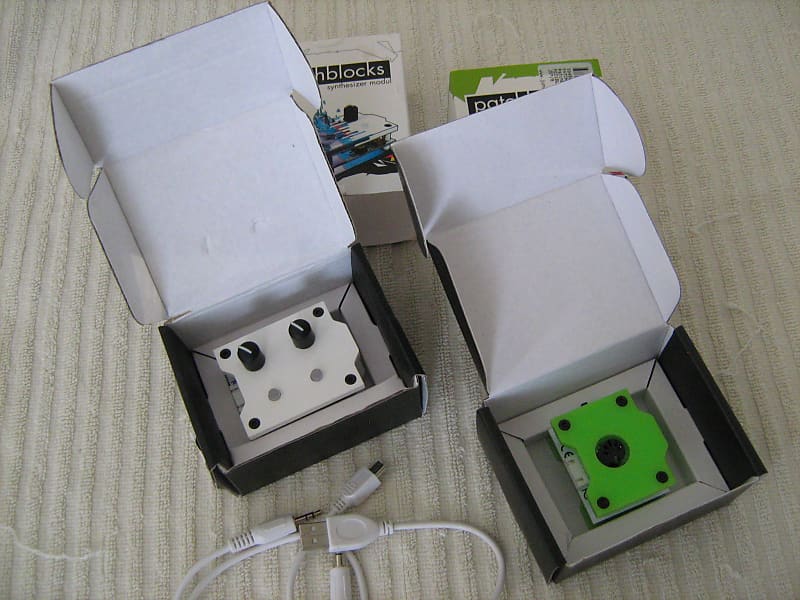Patchblocks Synth Module + Midi Module 2014 - - White / Green | Reverb