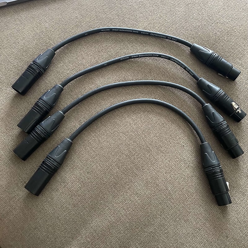 ProCo Ameriquad 424BK 1 foot XLR Female to Male Microphone | Reverb