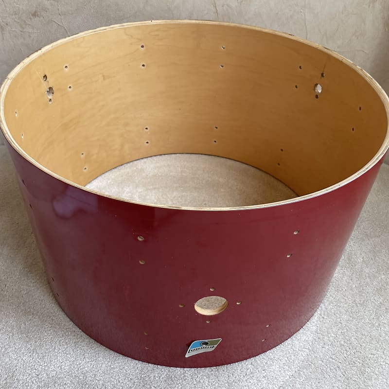 Ludwig 24” x 14” Bass drum shell - 6 ply 80s - Red | Reverb