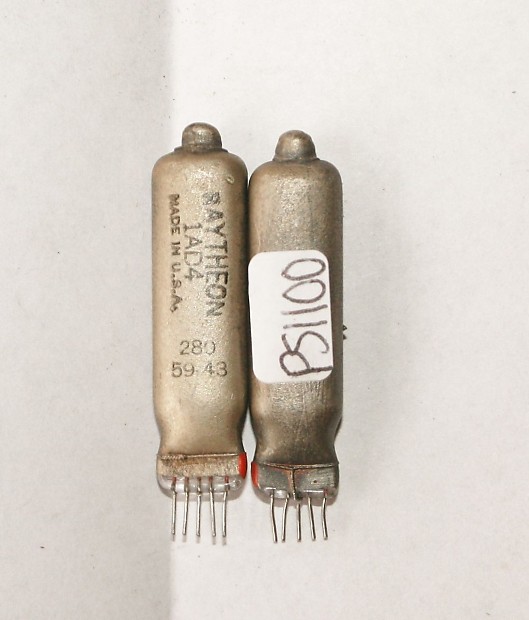 NOS Date Matched Pair Raytheon US 1AD4 Metal Subminiature | Reverb UK