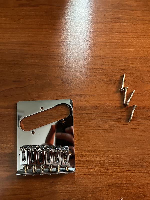 Fender Telecaster bridge 2020 Chrome LEFT HANDED | Reverb