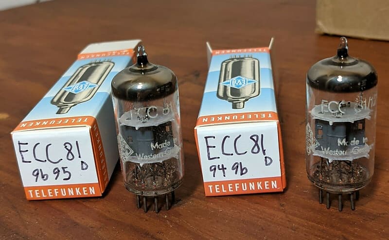 Tested Telefunken ECC81/12AT7 Short Plates/Halo Getter | Reverb