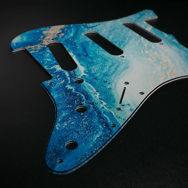 Marble #9 / Fender Strat Pickguard / Custom / Graphic / | Reverb