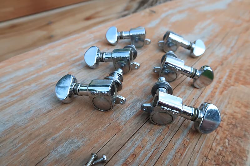 Grover Mini Rotomatics - Chrome 3 x 3 Tuners Nice Set! | Reverb