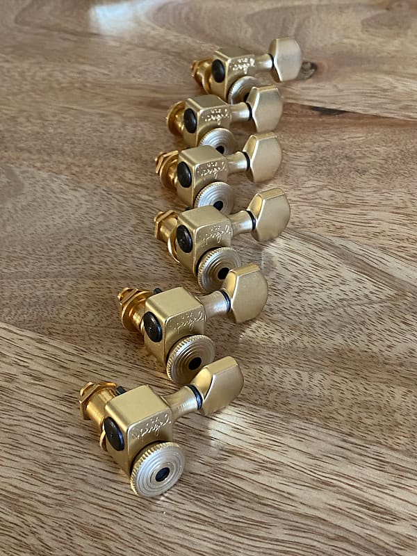 Sperzel 6-inline Trim-Lok locking tuning machines - Gold | Reverb