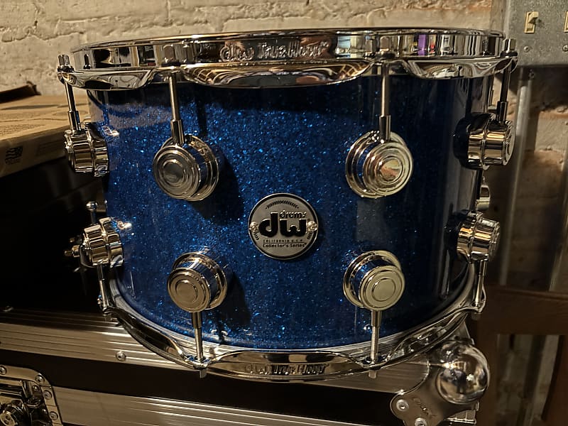 DW Collectors Blue glass 14” x 8 snare drum | Reverb