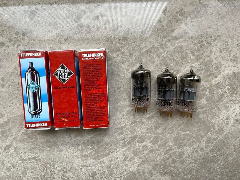 Telefunken-elektroakustik ECC83-TK (12AX7) Black Diamond | Reverb