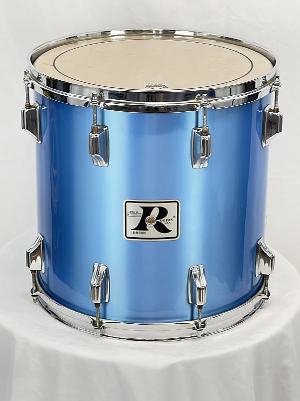 Rogers Big R XP-8 Power 14x14 Mounted Tom 1980/81 Blue Mist | Reverb