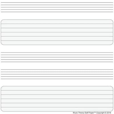 Music Theory Staff Paper - Manuscript Paper with Keyboard | Reverb