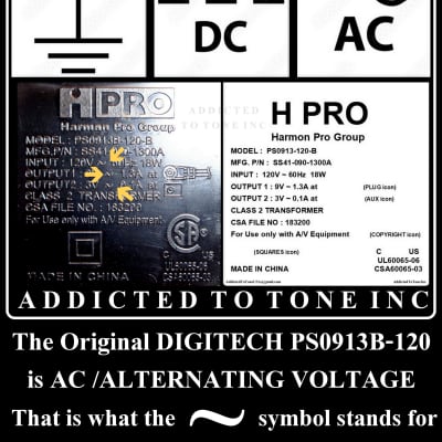 DigiTech PS0913B-120-B 9V Power Supply 2000s / B-Stock | Reverb