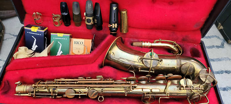 C.G. Conn Alto Saxophone 1921 - Brass Lot With Selmer and Van | Reverb