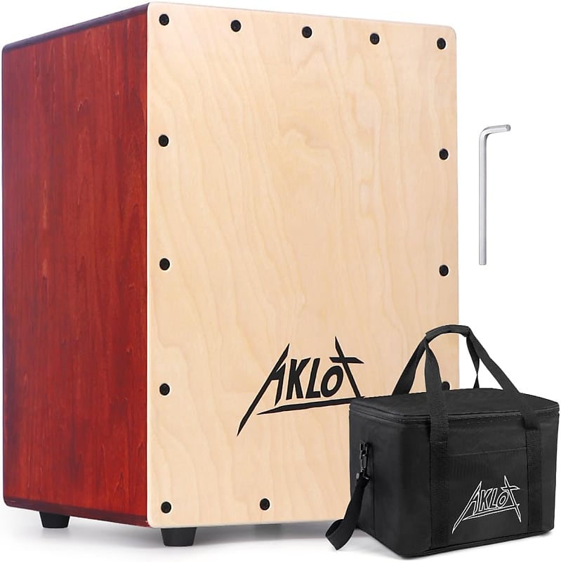 12" Cajon Box Drum Wooden Percussion Box with Gig Bag | Reverb