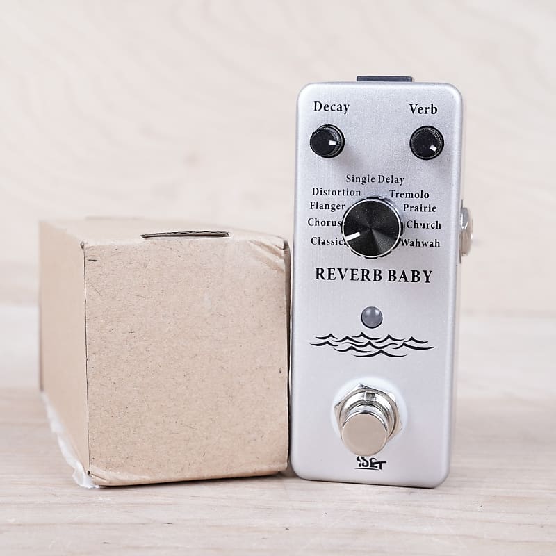 ISET Reverb Baby Electric Guitar Effects Pedal Silver Boxed | Reverb