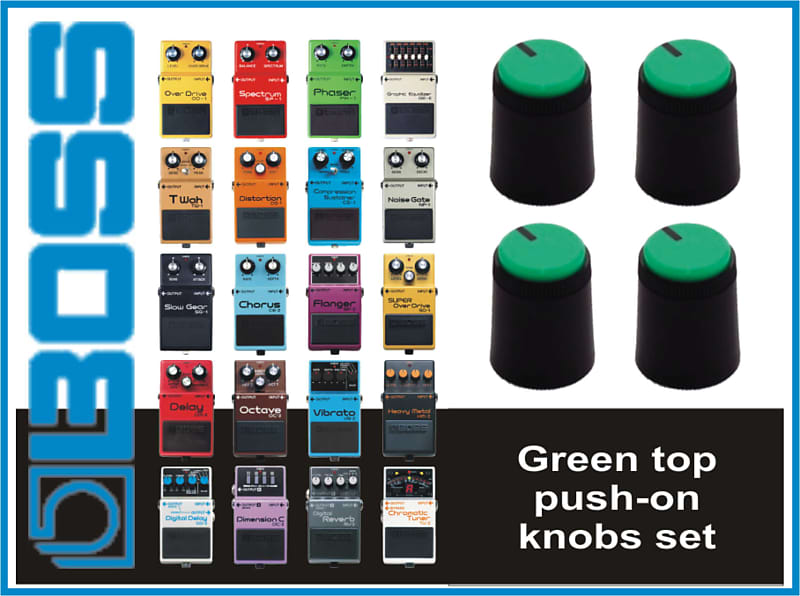 1 x BOSS. Complete green Push-on knobs set | Reverb