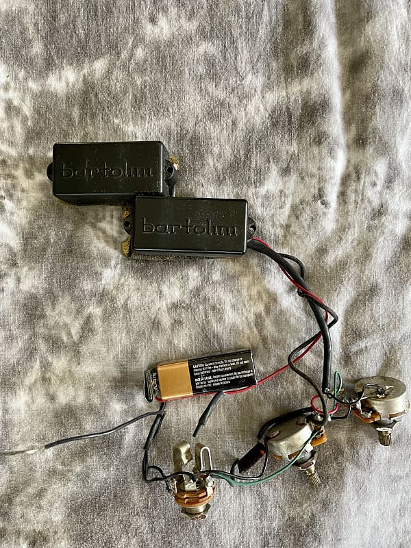 Bartolini Precision bass Black Active pickups | Reverb