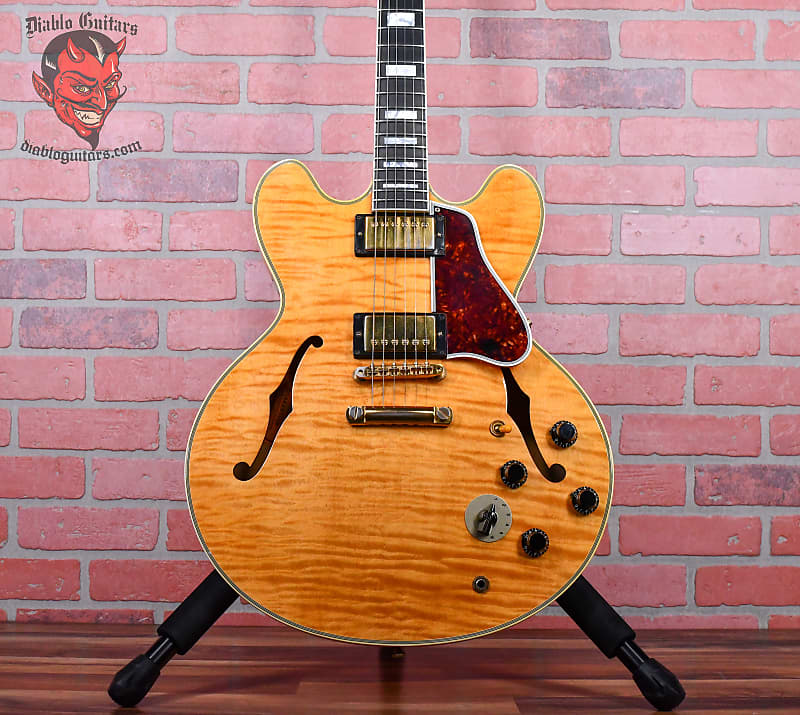 Gibson ES-355 Custom Figured Maple Top/Back&Sides Amber | Reverb UK