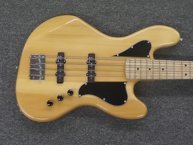 AXL Guitars J Bass Style 4 String Electric Bass Natural | Reverb