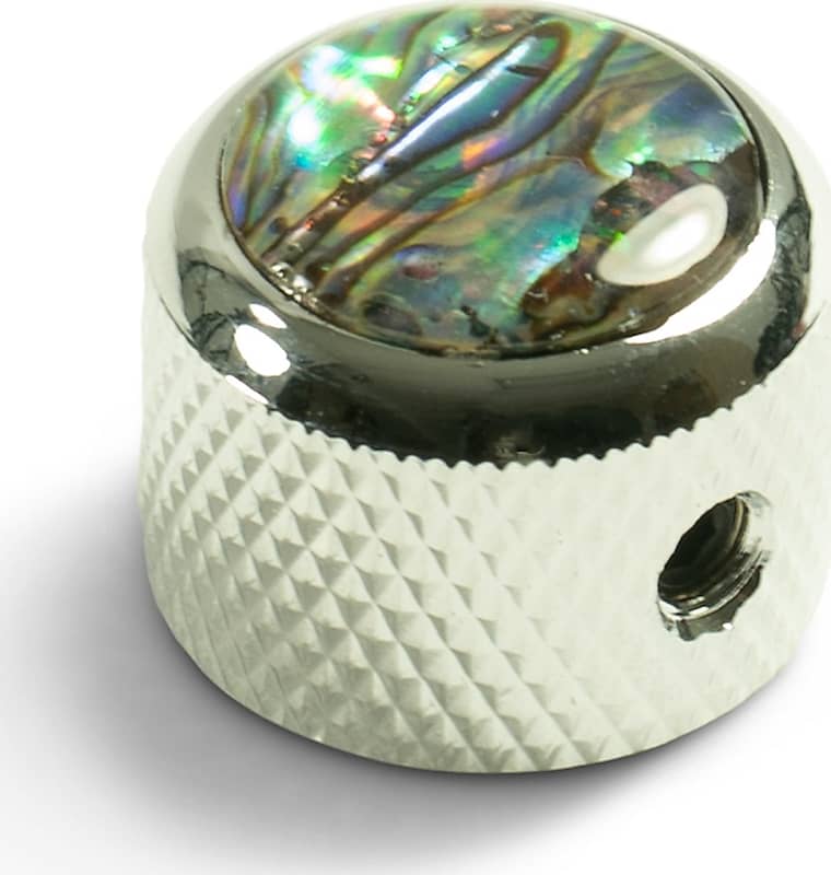 Q-Parts Knobs With Abalone Inlay - Dome Chrome | Reverb