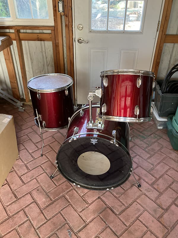 Red Drum set (shells only) | Reverb