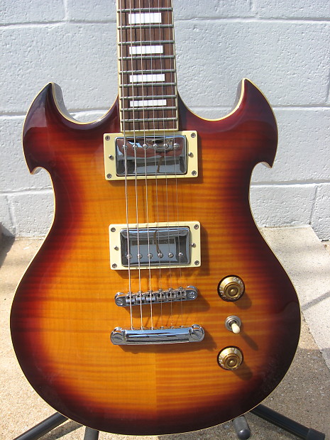 Devlin Wraith Guitar W/ Gig Bag Sunburst Flame | Reverb