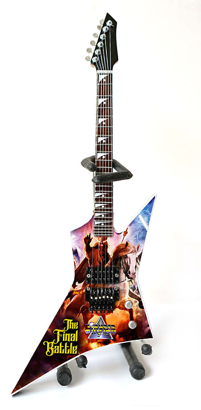 STRYPER 10" Miniature Guitar Oz Fox The Final Battle Official | Reverb