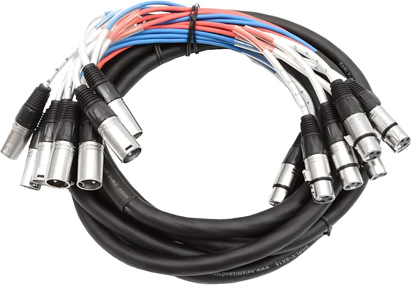 Speakers 8 Channel Low Profile XLR Send Sub Snake Cable, XLR | Reverb