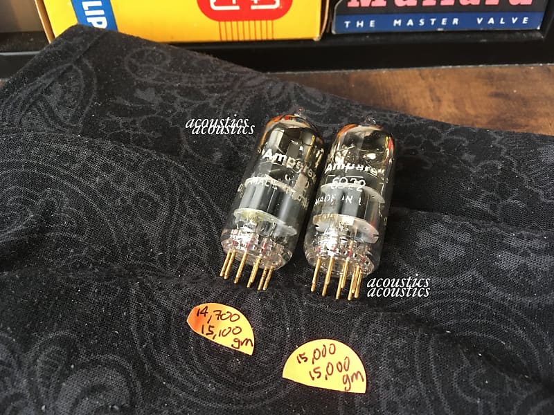 Amperex 6922 d-getter tube pair, hifi audiophile vintage, | Reverb