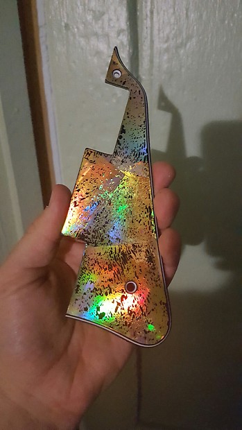 Holoflash Mega Rare Gold Les Paul Holoflash Pickguard For | Reverb