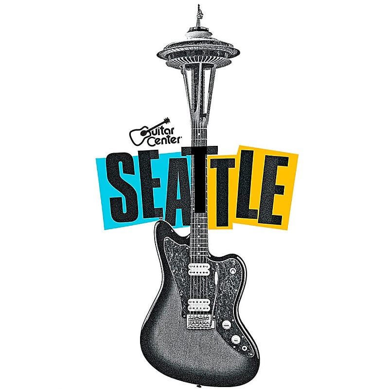 Guitar Center Seattle Needle Graphic Sticker | Reverb