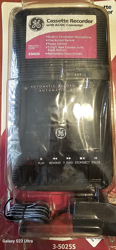 GE GE Cassette Recorder Player with AC/DC Converter 3-5025S | Reverb