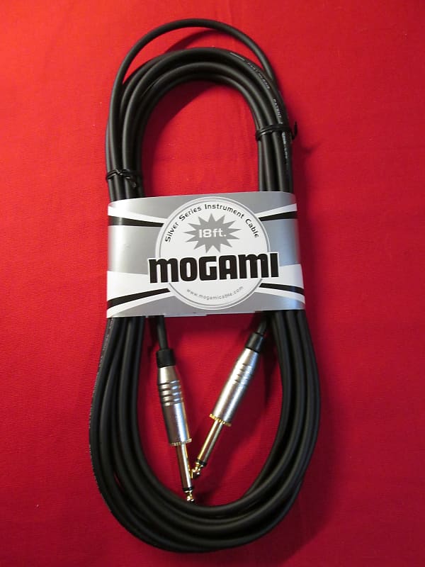 MOGAMI 'Silver Series' Premium Guitar Cord / Cable - 18 ft. | Reverb